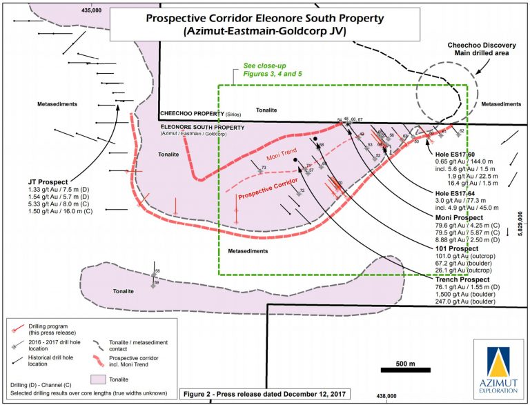 GOLD: Azimut and partners drill more gold at Eleonore South - Canadian ...