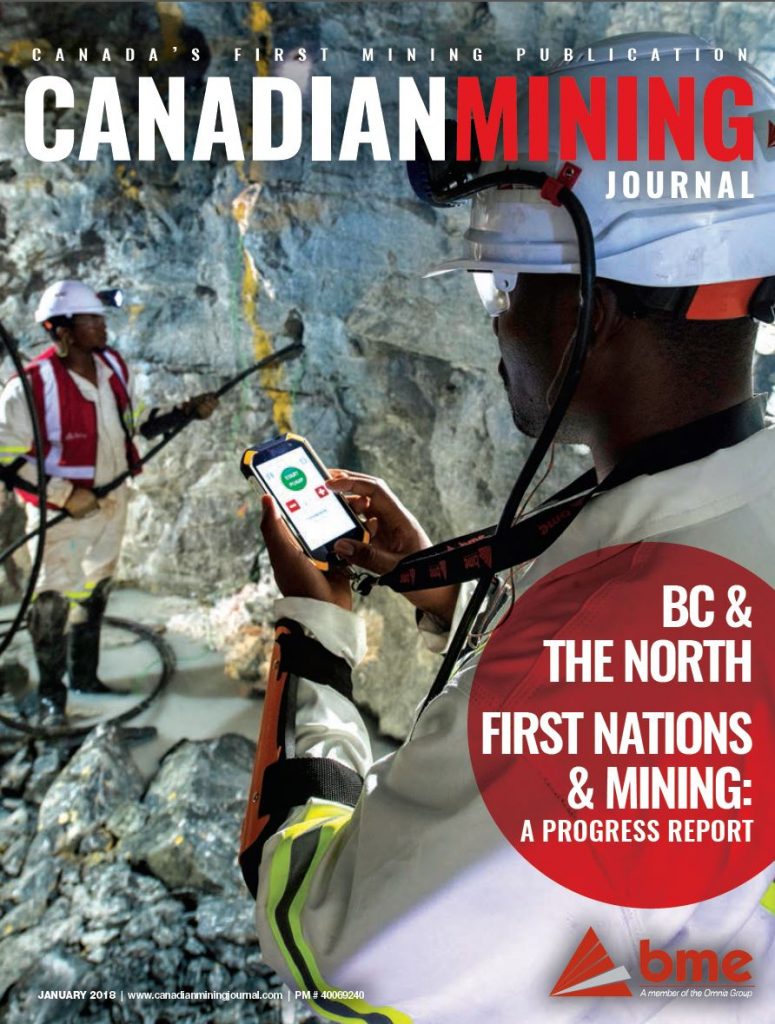 January 2018 cover - Canadian Mining Journal