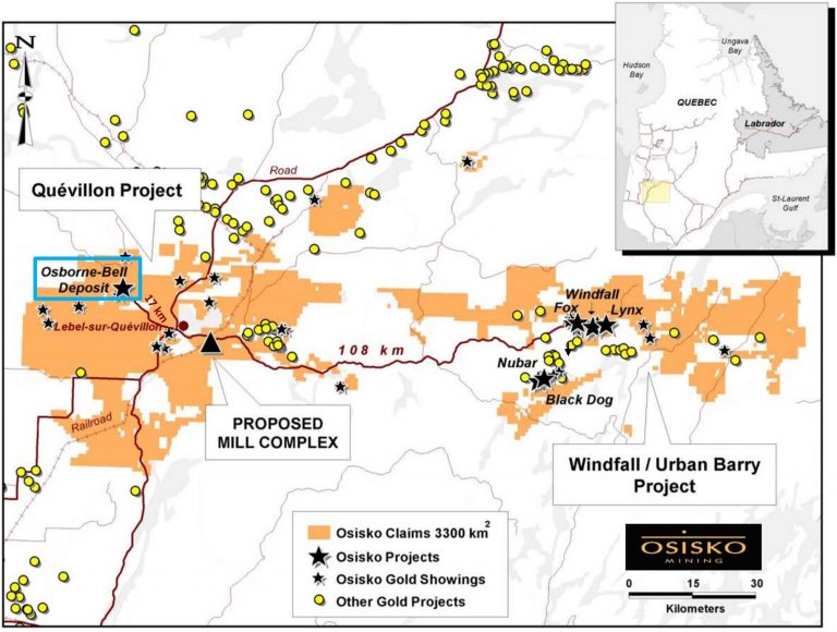 GOLD: Osisko hits 2,223 g/t over 2.0 metres at Windfall - Canadian ...