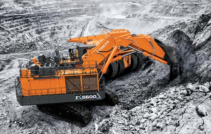 Hitachi’s EX5600-7 Credit: Hitachi - Canadian Mining Journal