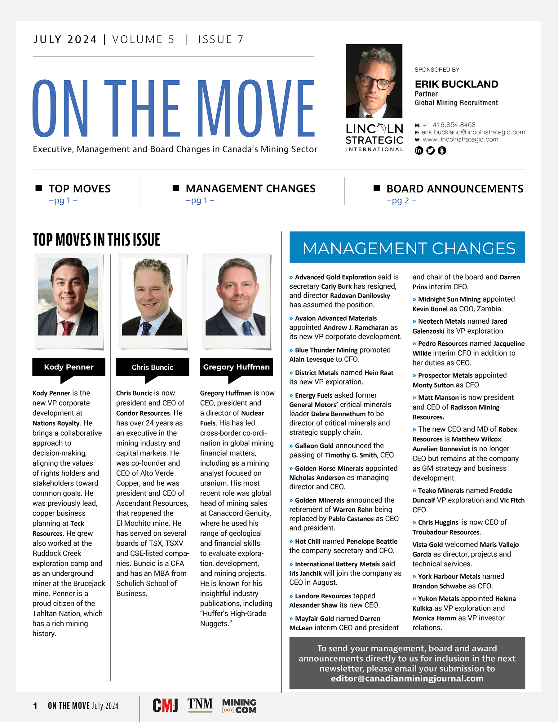 Canadian Mining Journal - Canada's First Mining Publication