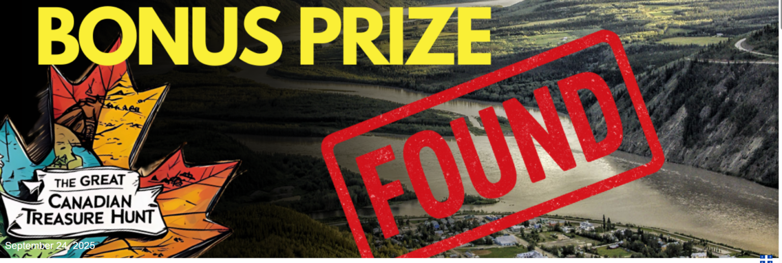 First bonus prize in the Great Canadian Treasure Hunt discovered in ...